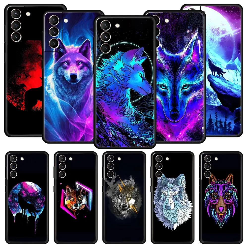 Funda-de-Animal-lobo-para-Samsung-Galaxy-S22-Ultra-S21-S20-FE-5G-S10-S9 ...