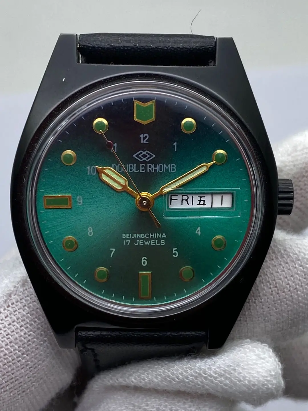 Brand-new-Beijing-Watch-Factory-Shuangling-watch-green-dial-double ...