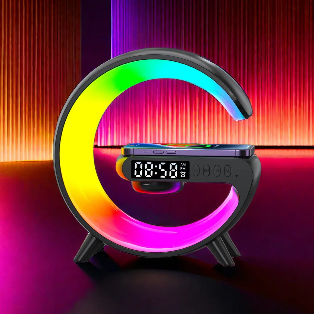 Mini-Multifunction-Wireless-Charger-Pad-Stand-Speaker-TF-RGB-Night ...