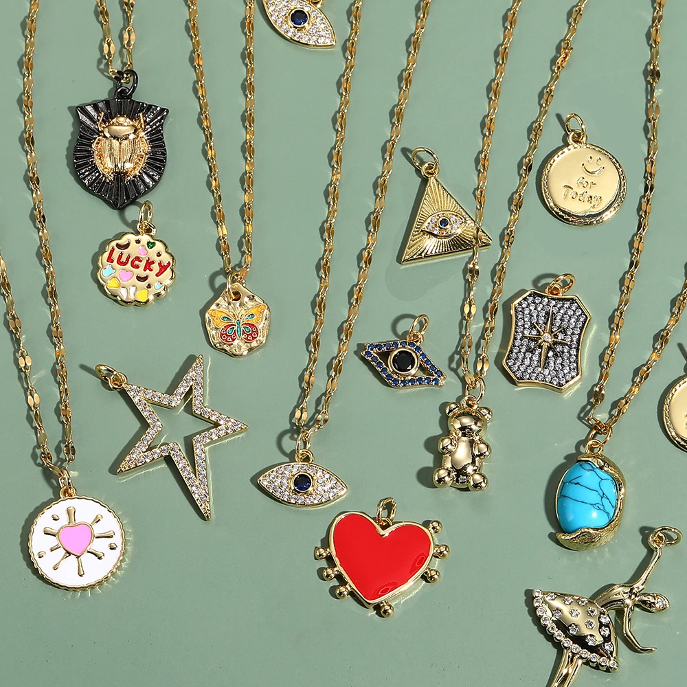 Turkish-Evil-Blue-Eye-and-Cute-Heart-Star-Necklace-for-Women-Butterfly ...