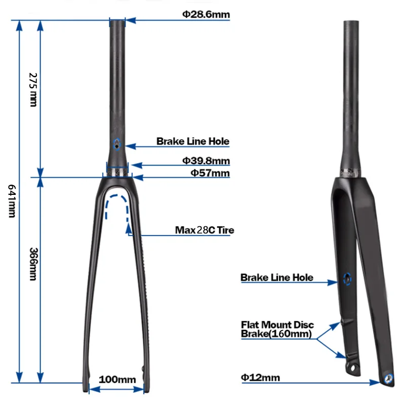 TIRIS-Road-Carbon-Bicycle-Front-Fork-with-Disc-Flat-Mounted-For-Race ...