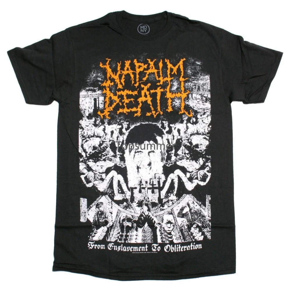 Napalm-Death-T-Shirt-From-Enslavement-To-Obliteration-100-Grindcore ...