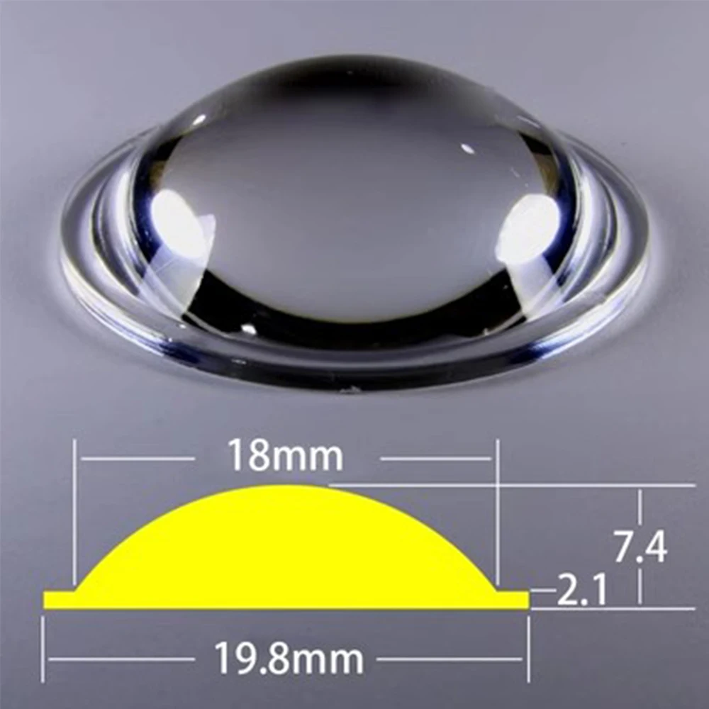 10-4-66mm-Edged-Optical-Acrylic-Plano-convex-Lens-Flashlight-LED ...