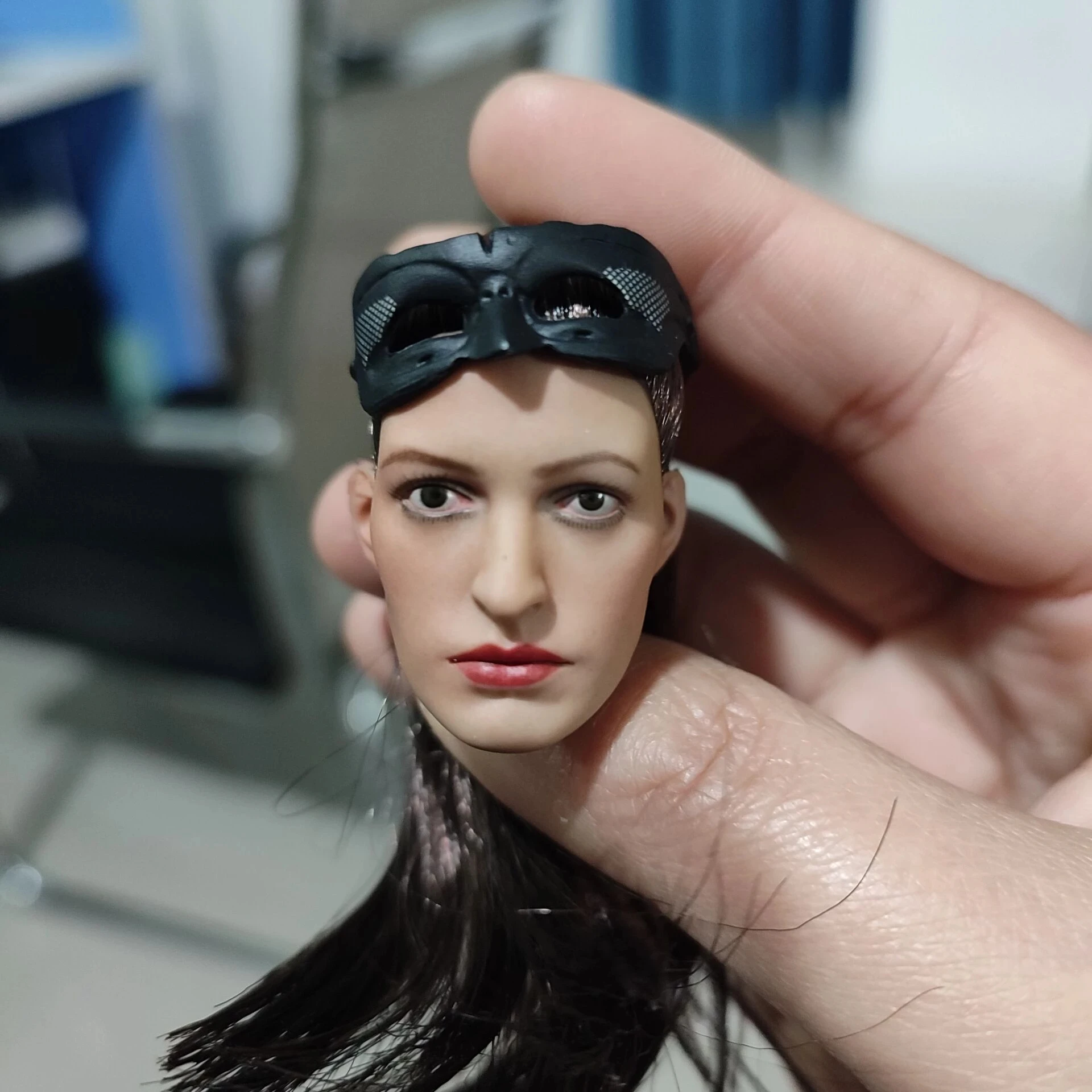 SO TOYS 1/6 Scale Female Head Sculpt Carving Sculpture Long Hair Model ...