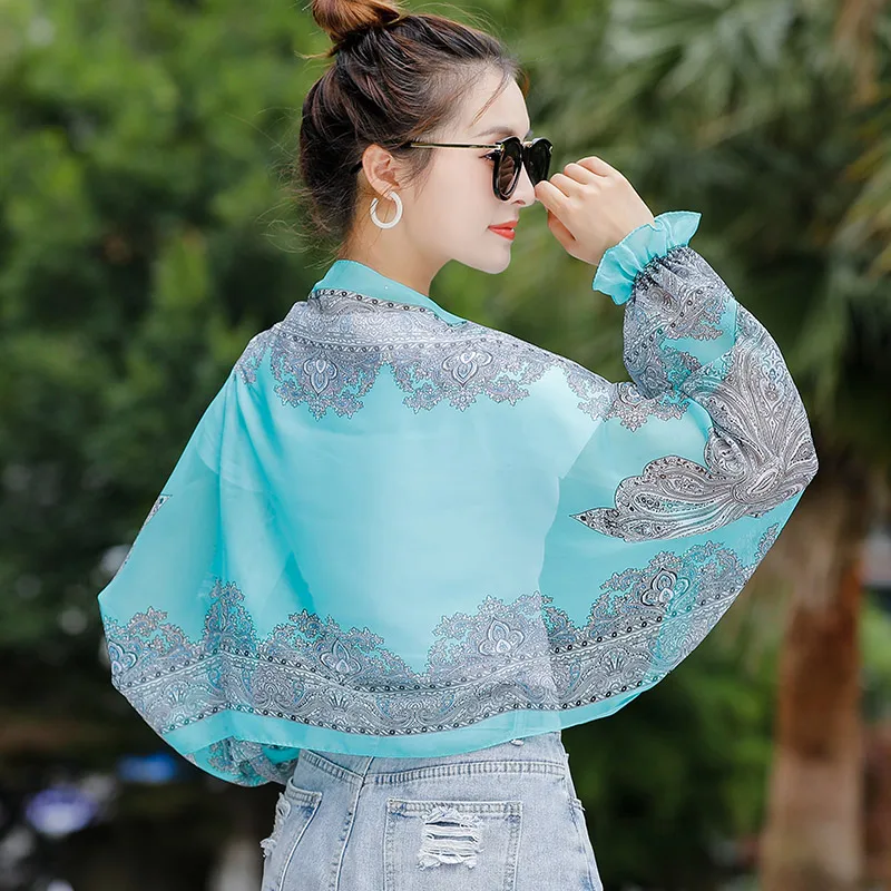 Spring Summer Chiffon Sunscreen Fake Collar Clothing Shawl Outdoor ...