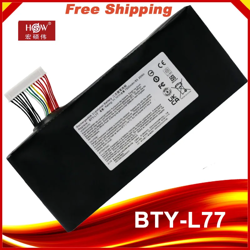Batería para ordenador portátil, para MSI BTY-L77, GT80, GT80S, 6QE, GT72VR, GT72S, GT72, 6RD ...