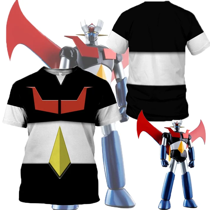 2025 Popular Anime Mazinger Z Cosplay camiseta Casual estampado 3D ...