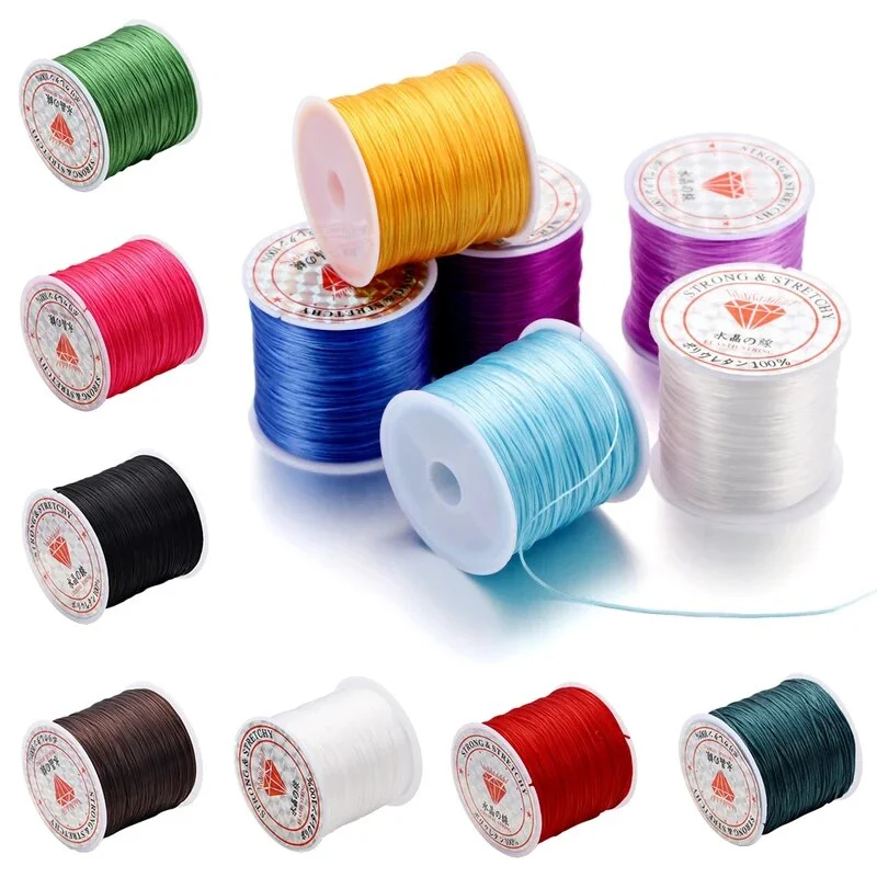 50-Meters-0-8mm-Elastic-Thread-Round-Crystal-Line-Nylon-Rubber-Stretchy ...