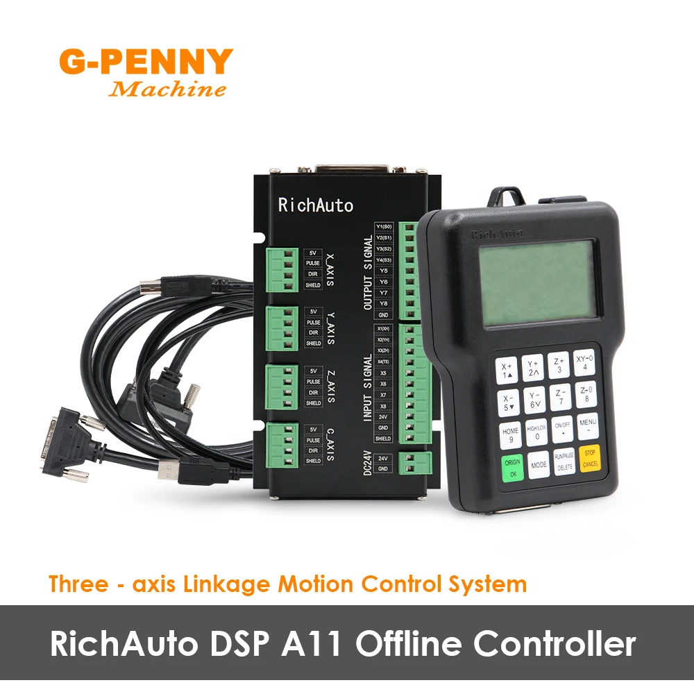 Free Shipping! RichAuto DSP A11 Controller CNC Wireless channel router engraver handle motion