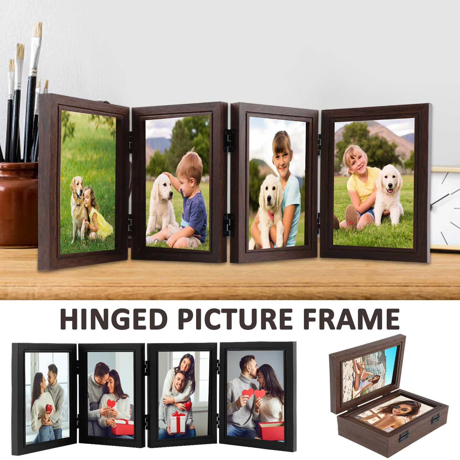 Hinged-Picture-Frames-4x6-Inch-Vertical-Photo-Frame-With-High ...