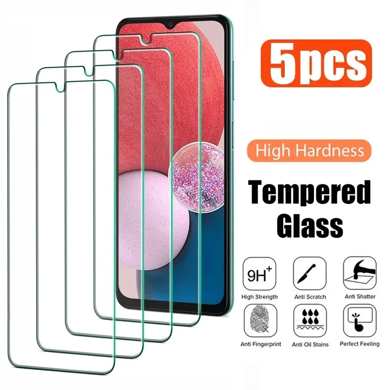 5Pcs Tempered Glass For Samsung A02 A02S A03 A03S A4 A4S A5 A5S Screen ...