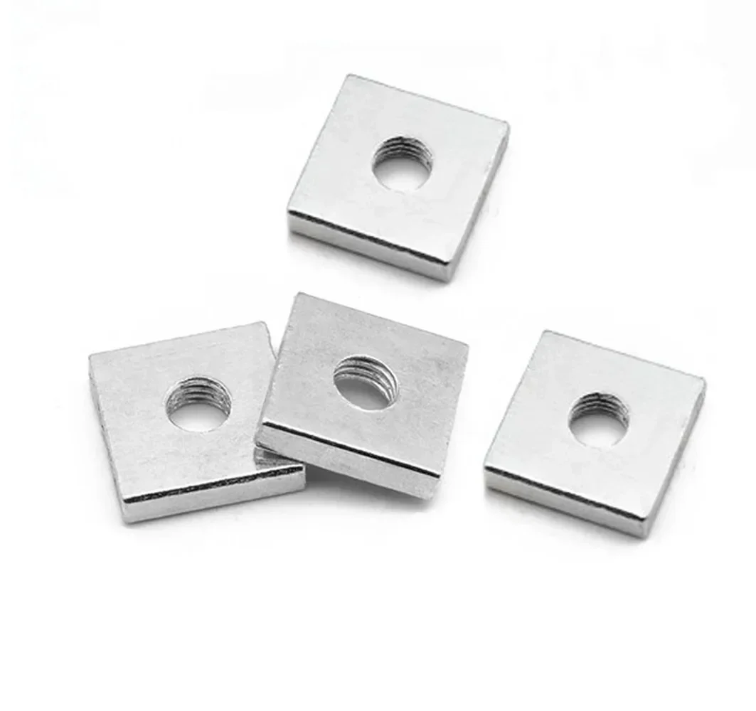 800pc-Square-Thin-Nut-M3-M4-M5-M6-Galvanized-Zinc-Plated-Thin-Block ...