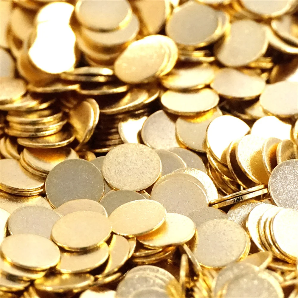 20pcs Circular Conductive Contact Pad Brass Gold plated Disc Connectors ...