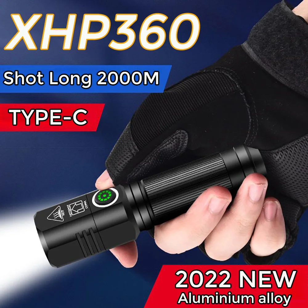 New-XHP90-2-Mini-LED-Torch-Type-c-Rechargeable-Aluminum-Alloy ...