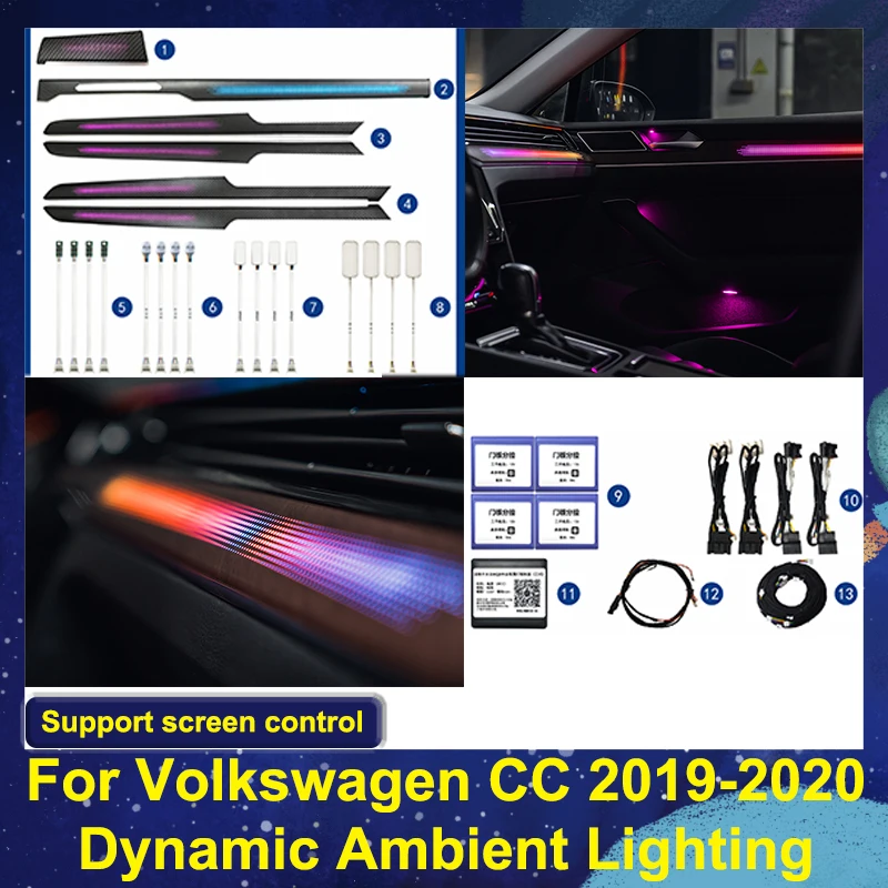 Upgraded-for-VW-CC-ambient-lighting-16-color-support-screen-control ...