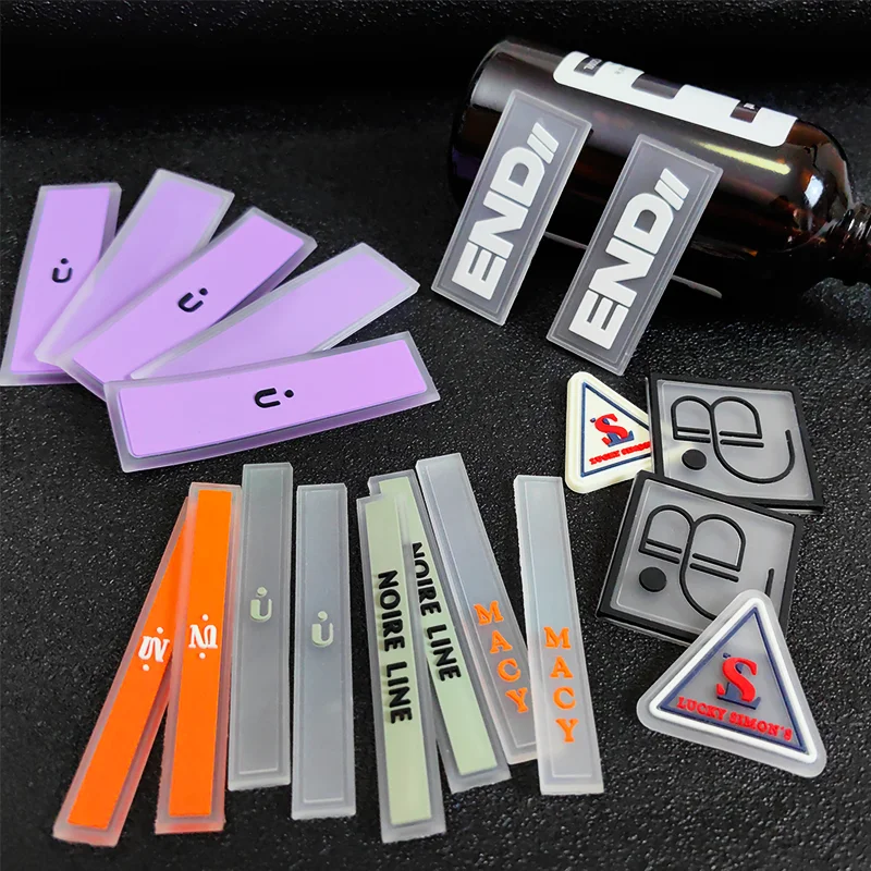 free-shipping-Custom-3D-Brand-Logo-Designer-soft-Rubber-Label-Silicone ...