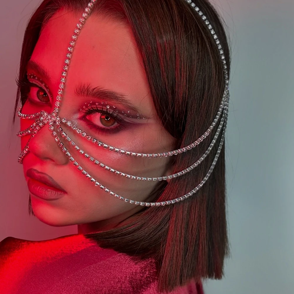 Nightclub-Tassel-Multilayer-Mask-Chain-Masquerade-Face-Accessories ...