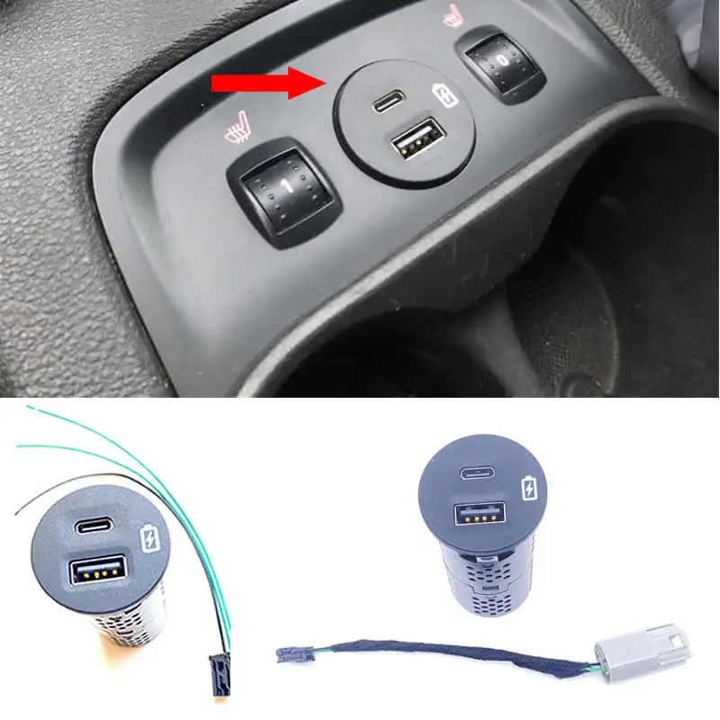 original-For-Ford-Focus-ESCAPE-SE-SUV-Type-C-USB-Dual-Media-HUB-Box ...