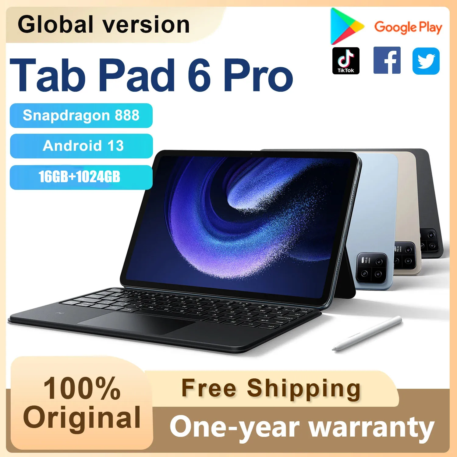 2024-Original-Global-Version-Tablets-Android-13-Pad-6-Pro-Snapdragon ...
