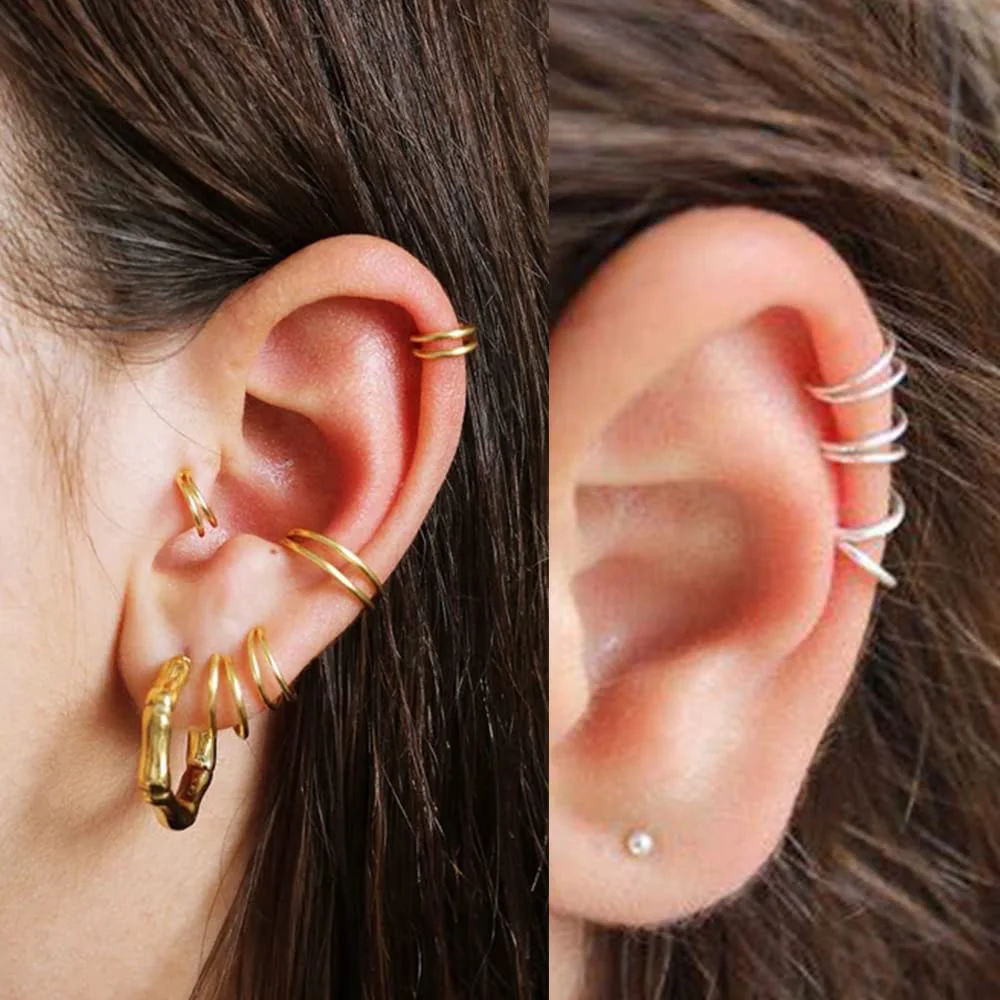 Conch Piercing Double Ring