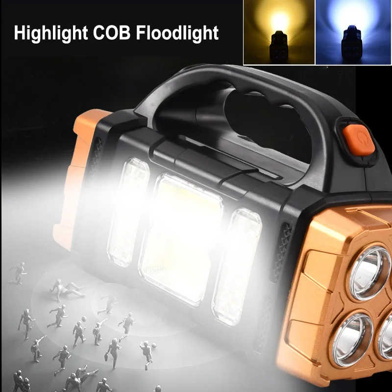 Portable-Lantern-Battery-Powered-COB-LED-Solar-USB-Rechargeable-Camping ...