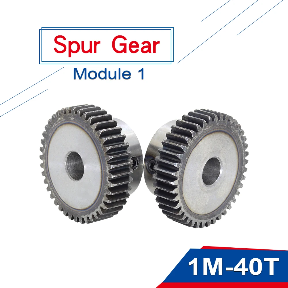 1piece 1m40t Spur Gear Bore 6/6.35/7/8/10 /12/12.7/14/15/16/17/20 Mm ...
