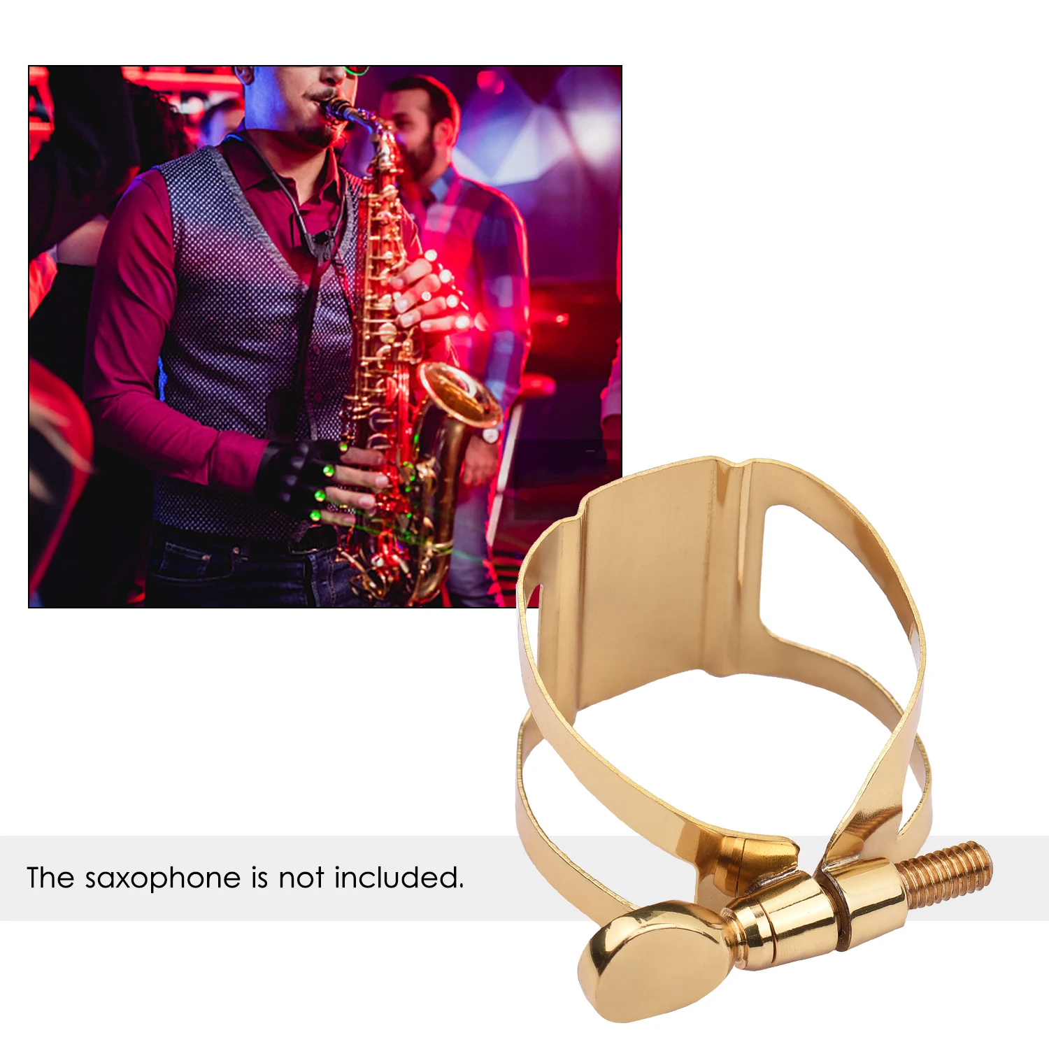Single Screw Adjustment Saxophone Ligature Compact Durable Ligature for ...