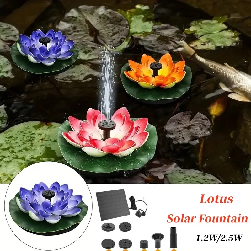 1pc-Lotus-Solar-Fountain-Pump-Bird-Bath-Outdoor-Garden-Floating-Water ...