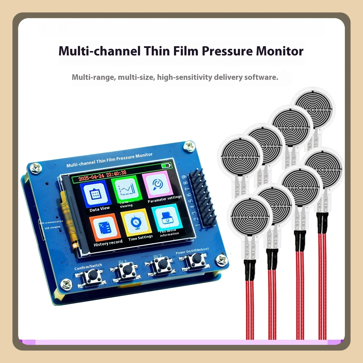 CMCU-05B 9-Channel Flexible Resistive Pressure Sensor Collector Multi ...