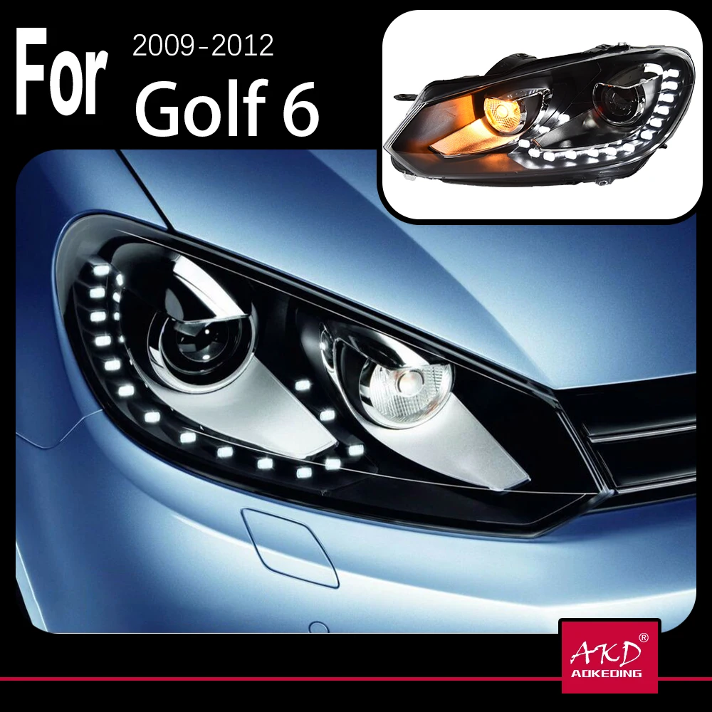 AKD Car Model For VW Golf 6 MK6 R20 2009-2012 Type Head lamp LED ...