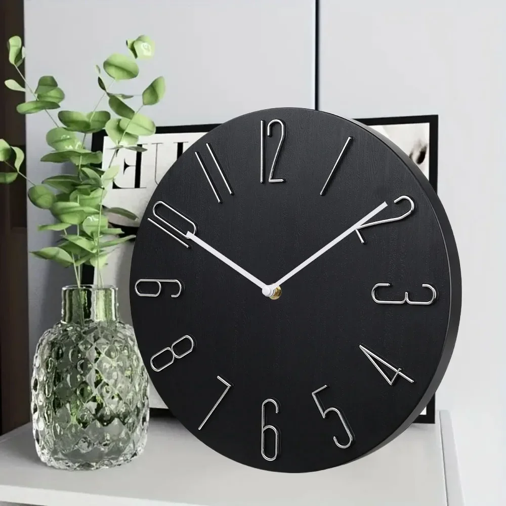 8 Inches Simple Scandinavian Style Wall Clock Silent Wall Clock ...