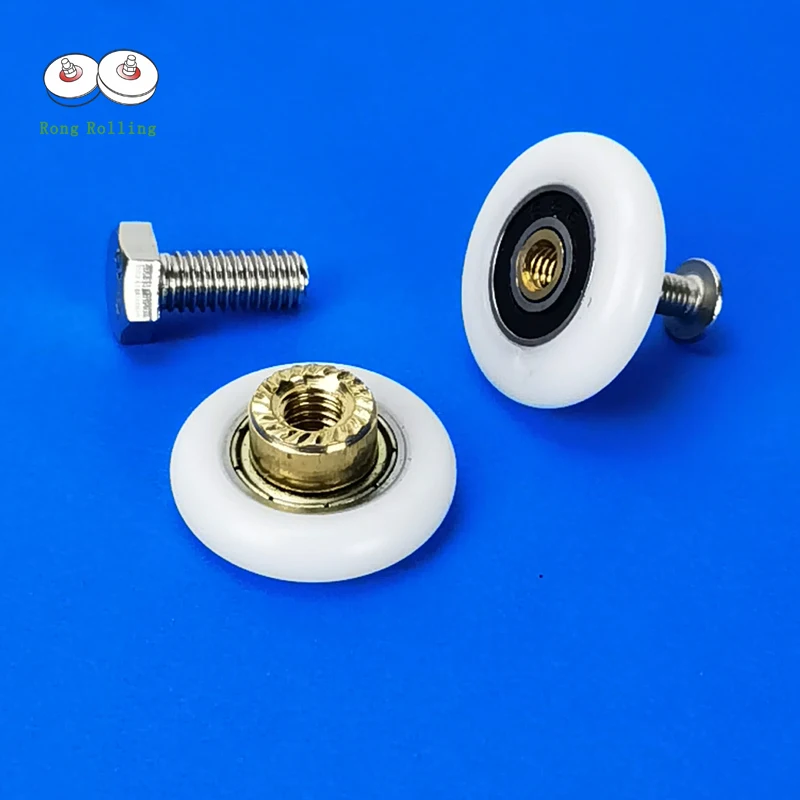 8pcs-shower-door-rollers-with-M4-or-M6-screws-Bathroom-pulley-nylon ...