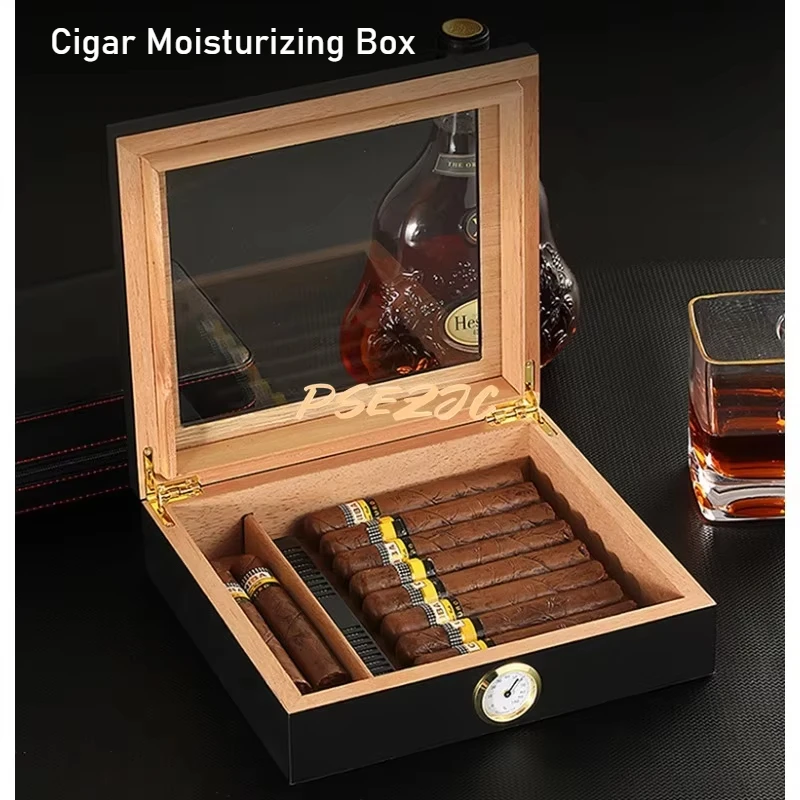 Simple and Portable Large Capacity Cedar Wooden Cigar Travel ...