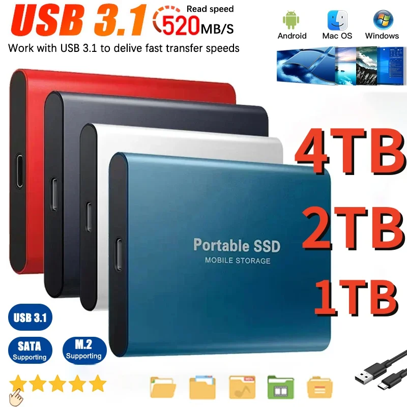 Home Office Data Backup External Hard Drive Portble Hard Disks 2TB 4TB ...