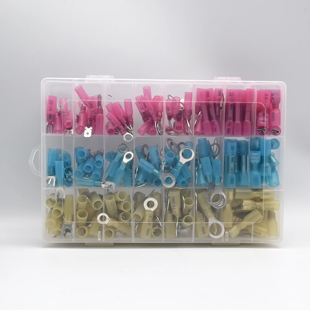 250pcs-Heat-Shrink-Solder-Wire-Connectors-Insulated-Crimp-Terminal ...