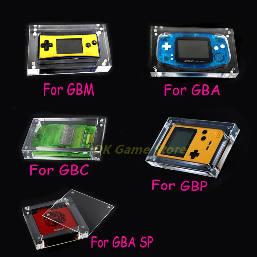 1pc Storage box Magnetic Cover High Transparent Acrylic Case For GBA ...