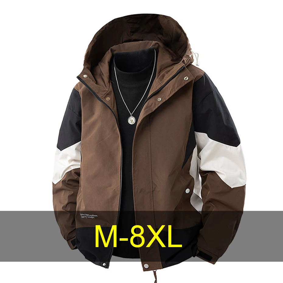 Patchwork Coat Jacket Men 8XL Plus Size Spring Autumn Fashion Casual ...