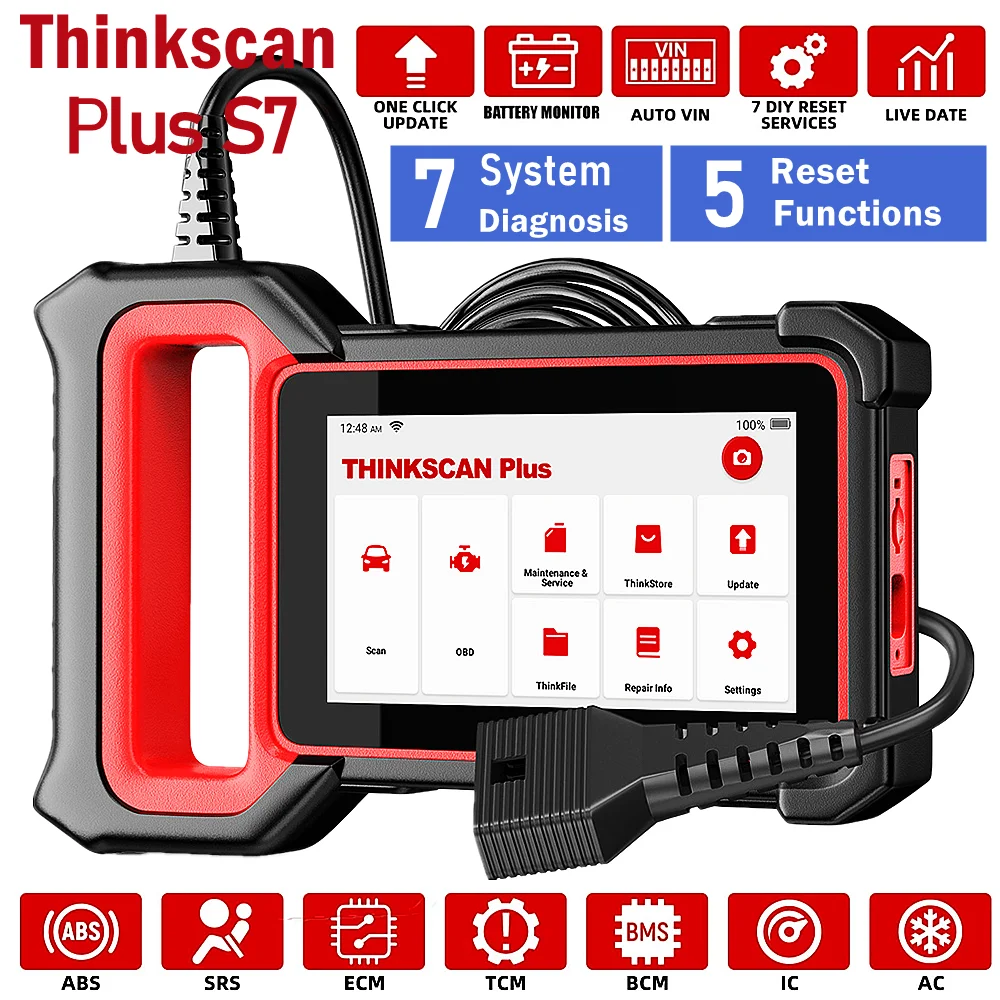 THINKCAR-Thinkscan-Plus-S7-OBD2-Scanner-Multi-System-Scan-ABS-SAS-ECM ...