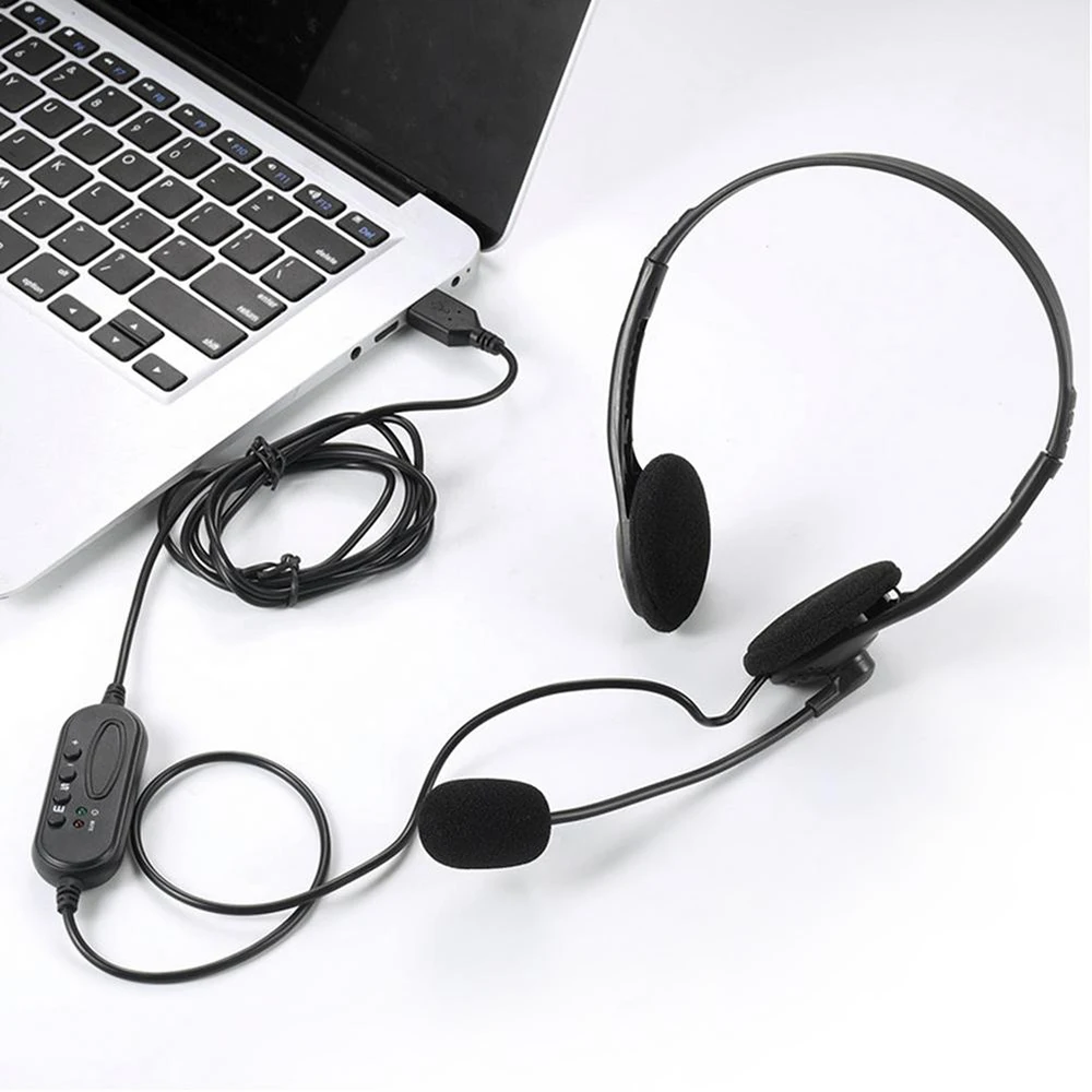 USB-Headset-with-Microphone-Noise-Cancelling-Volume-Control-Wired ...
