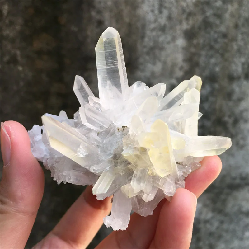 Jinkouhe 100% Natural White Crystal Quartz Specimen Mineral Cluster ...