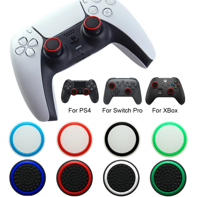 100pcs-Soft-Rubber-Silicone-Thumb-Stick-Grip-Cap-for-PS5-PS4-Slim-Pro ...