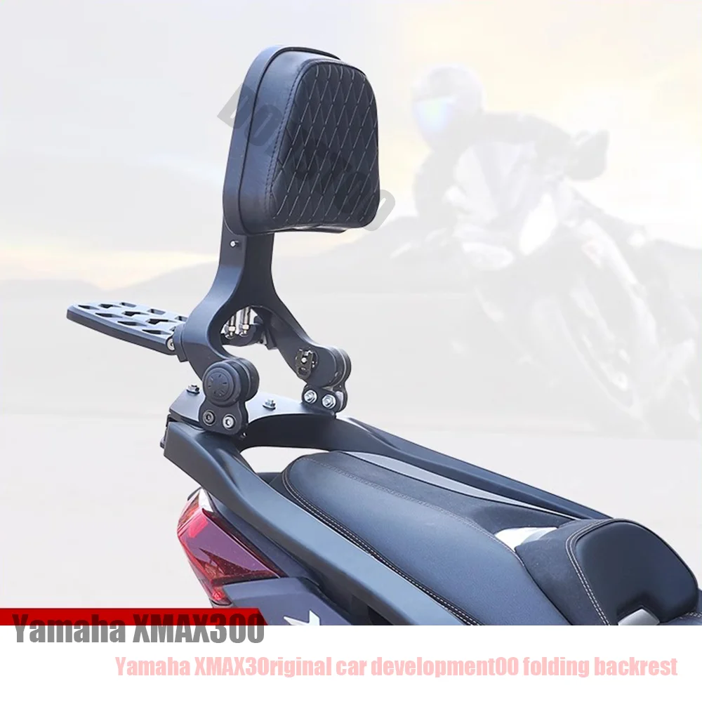 Motorcycle aluminum alloy folding backrest telescopic lumbar support ...