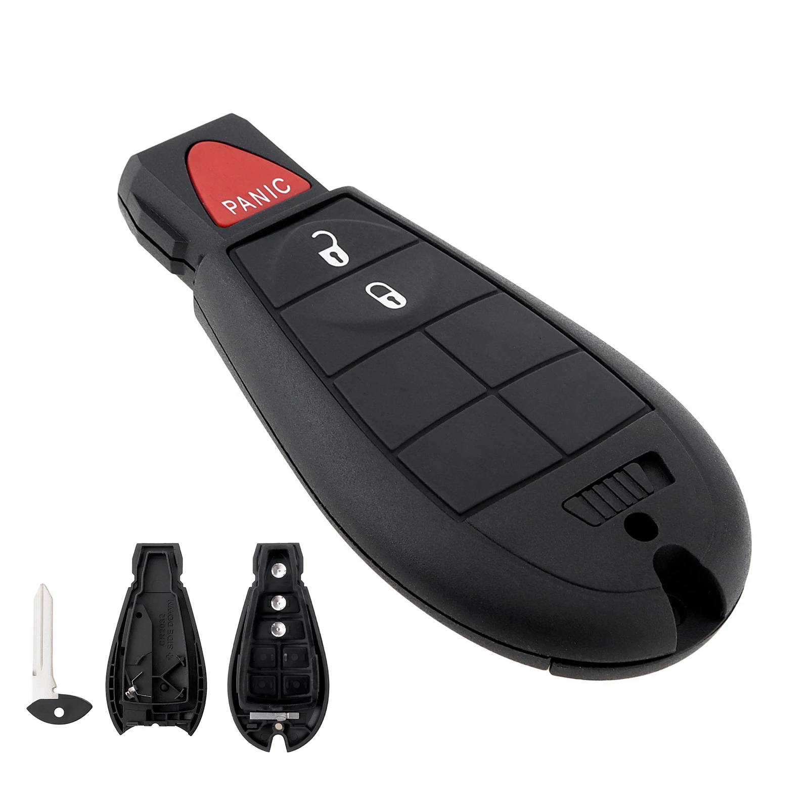 3 Buttons Car Key Fob Shell Fit for Jeep Chrysler Dodge Ram 1500 2500 ...