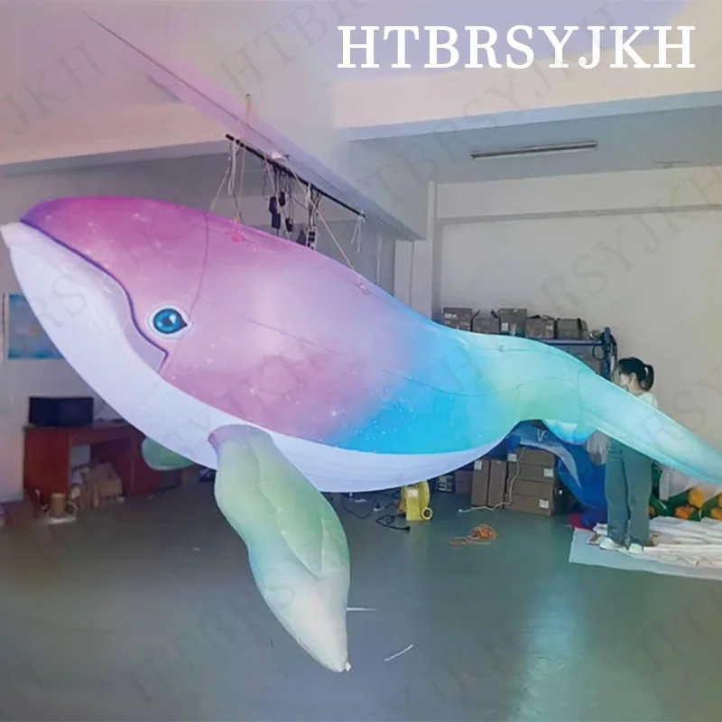 Giant-inflatable-whale-models-colorful-sea-animals-with-white-leds ...