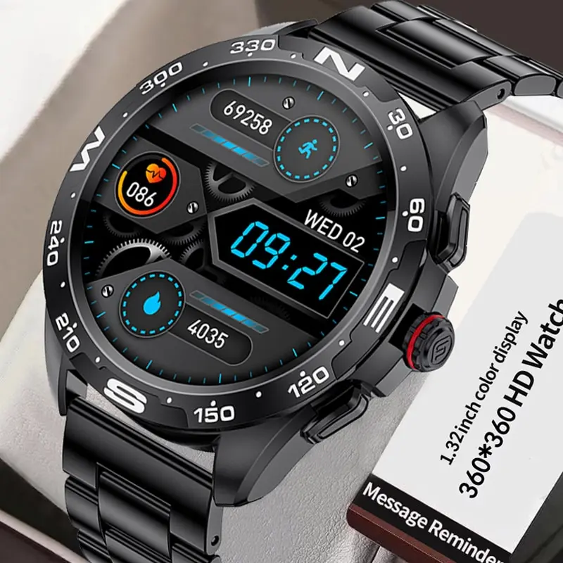 Smart Watch For Men Full Touch Screen Bluetooth Call Ip67 Waterproof ...