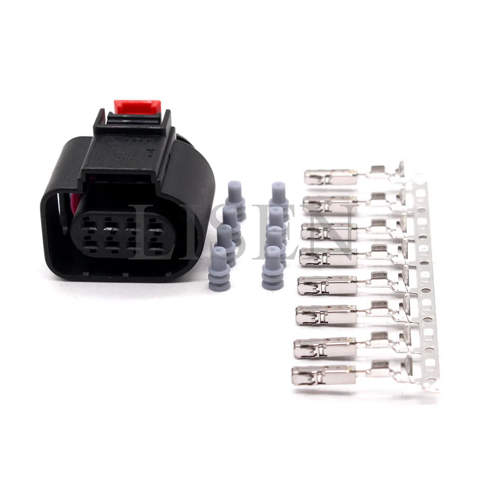 4H0973714-FEP-1-5MM-Female-8-Pin-Black-Waterproof-Automotive-Connector ...