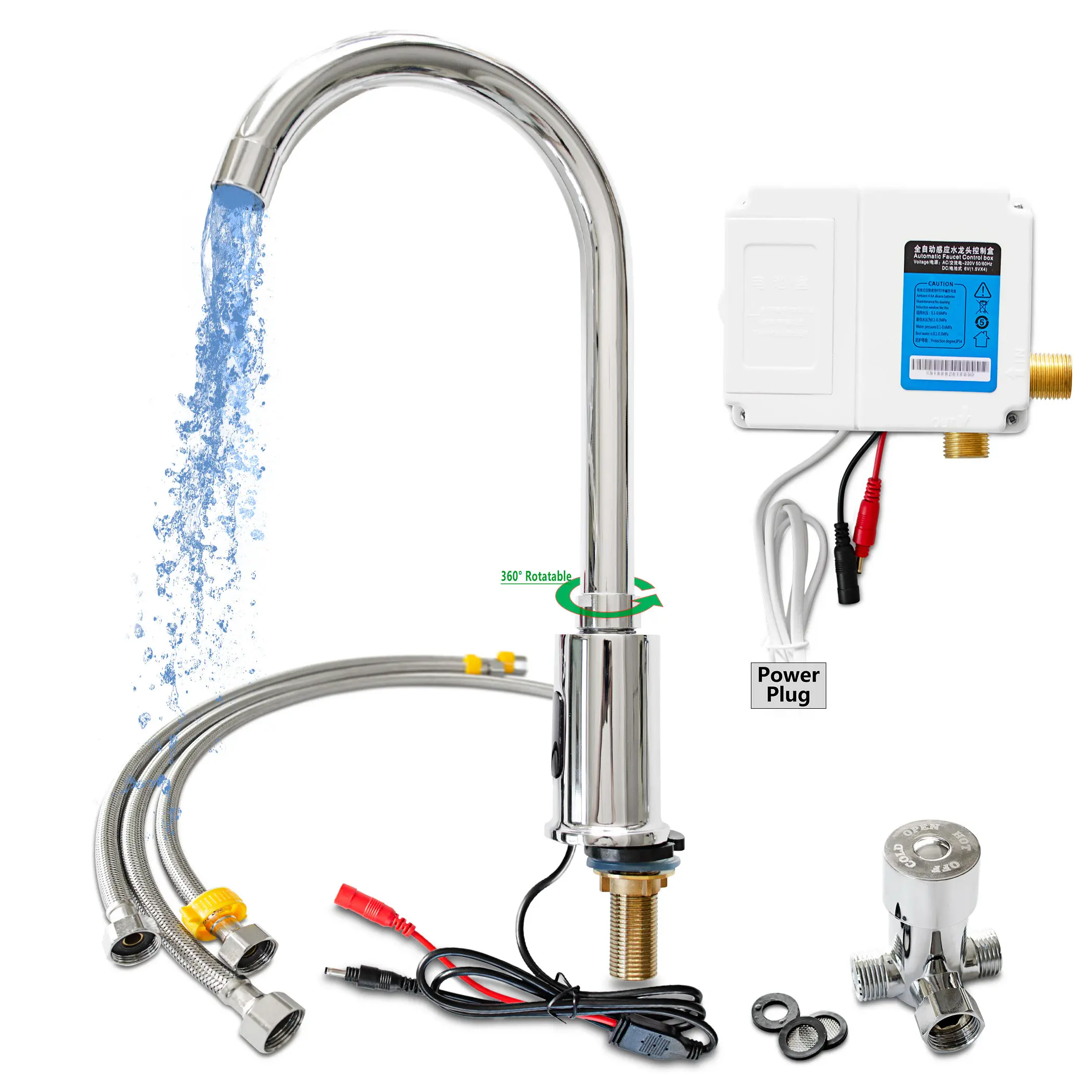 6in1-Touchless-Bathroom-Mixer-Faucet-Hot-Cold-Set-Faucet-Rotatable ...