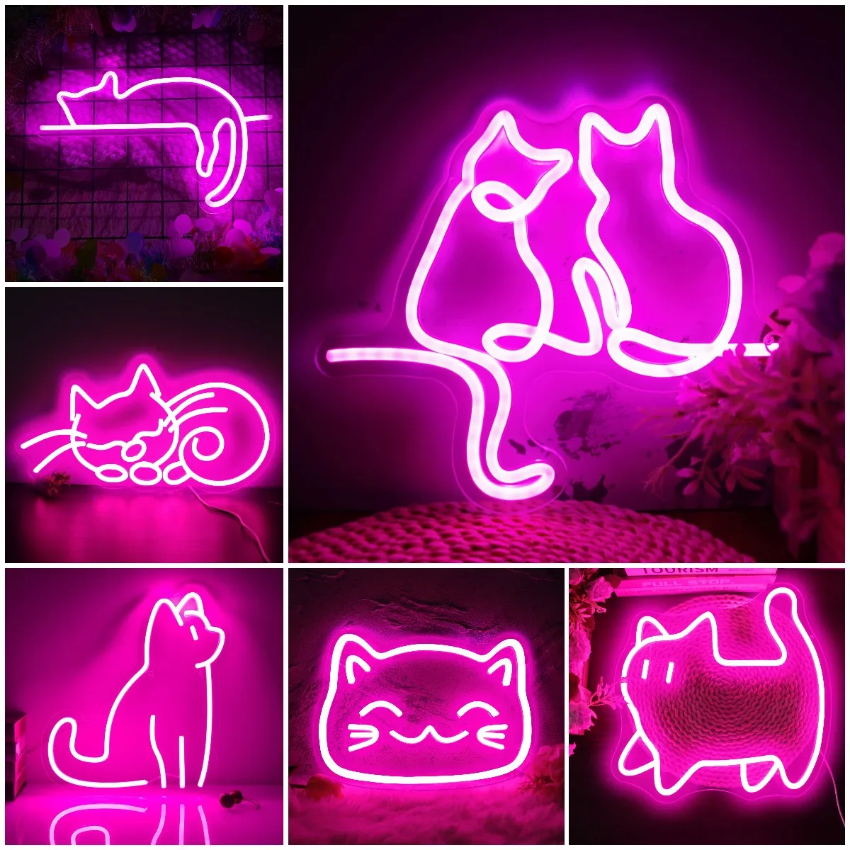 Cat-LED-Neon-Light-Sign-Kawaii-Children-s-Bedroom-Wall-Decoration-Neon ...