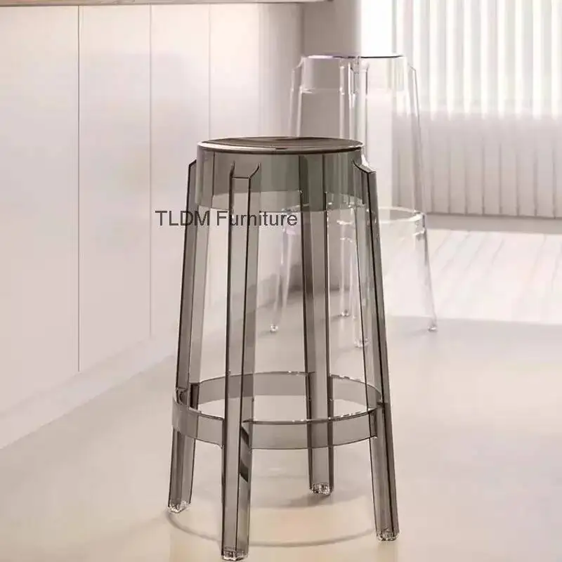 Acrylic Transparent Bar Stools Modern Minimalist Ultralight Apartment ...