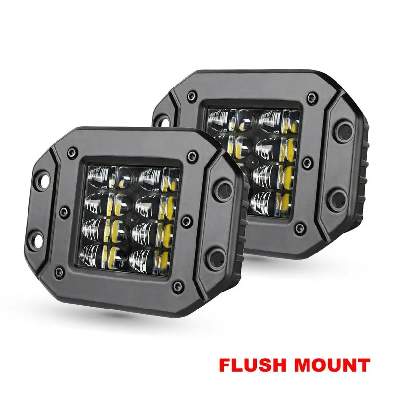 5" 40W Flush Mount LED Work Light For Tractors boat Auto Off Road 4x4 ...